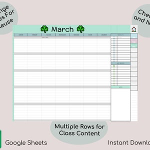 Digital Teacher Planner | Google Sheets | Lesson Planning ...