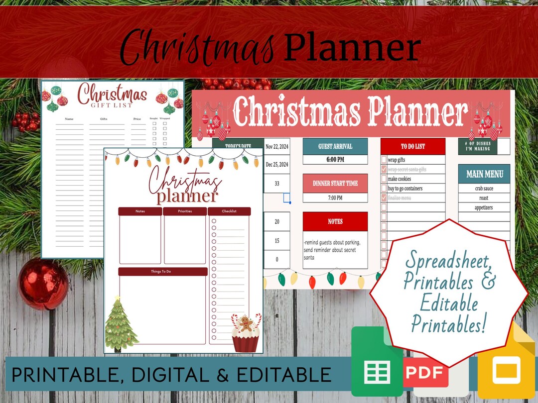 COMPLETE CHRISTMAS PLANNER | Printable Planning Templates | Google ...