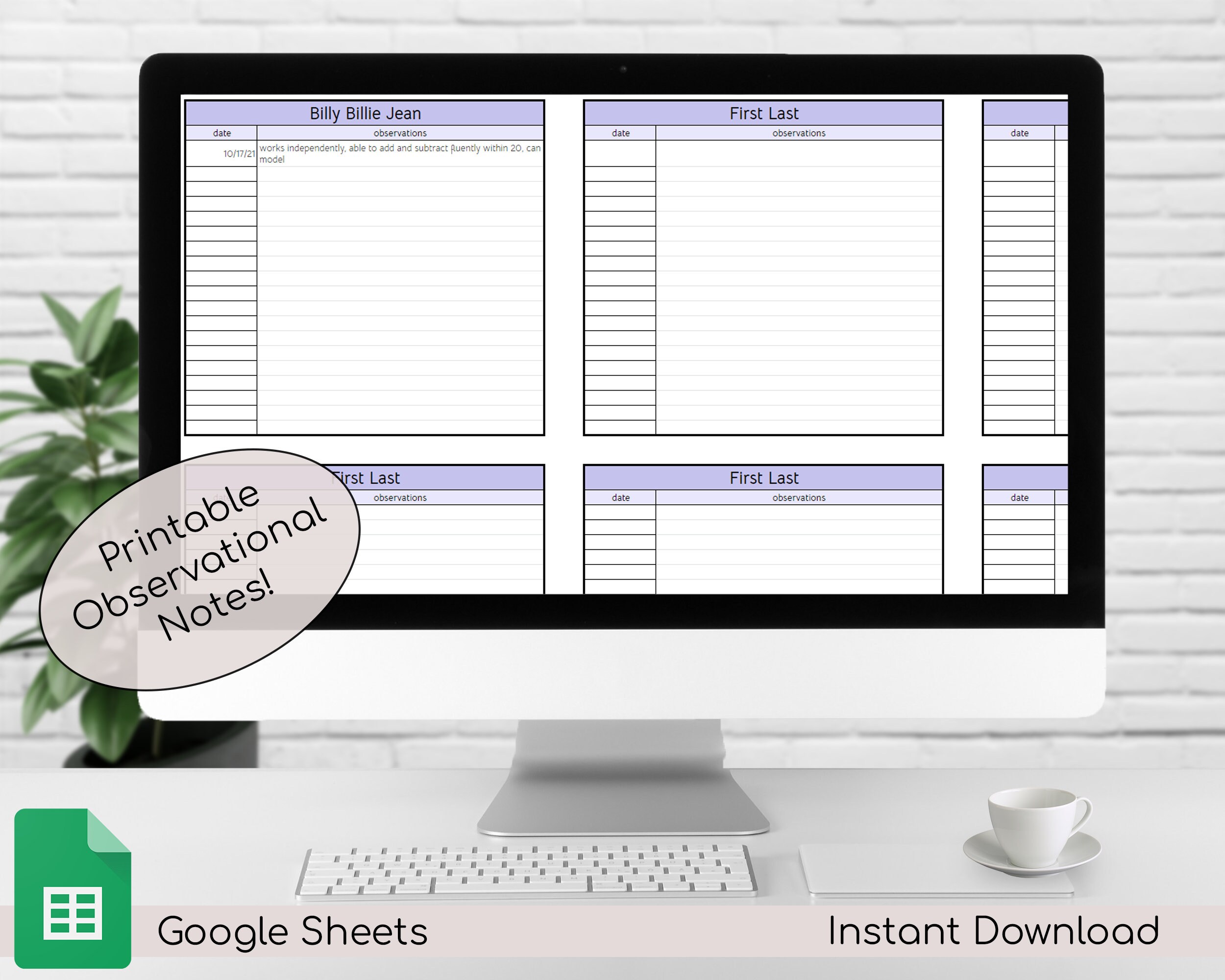 Teacher Gradebook & Data Tracker | Google Sheets | Spreadsheet - Etsy