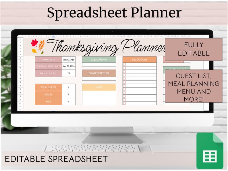 Thanksgiving Planner Bundle, Digital & Printable,thanksgiving ...