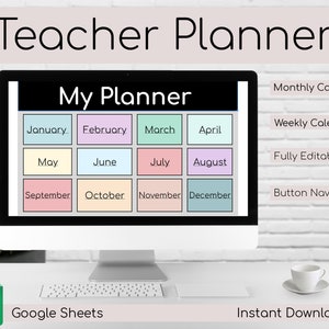 Digital Teacher Planner | Google Sheets | Lesson Planning ...