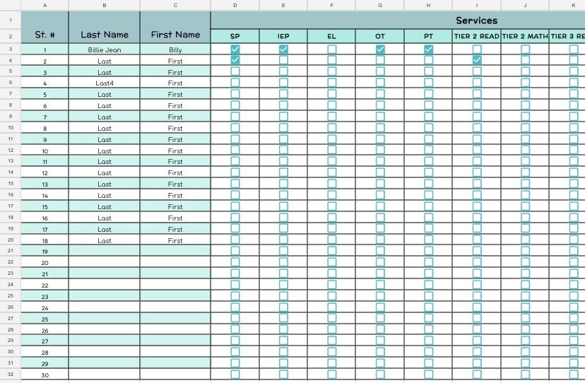 Teacher Gradebook & Data Tracker | Google Sheets | Spreadsheet - Etsy