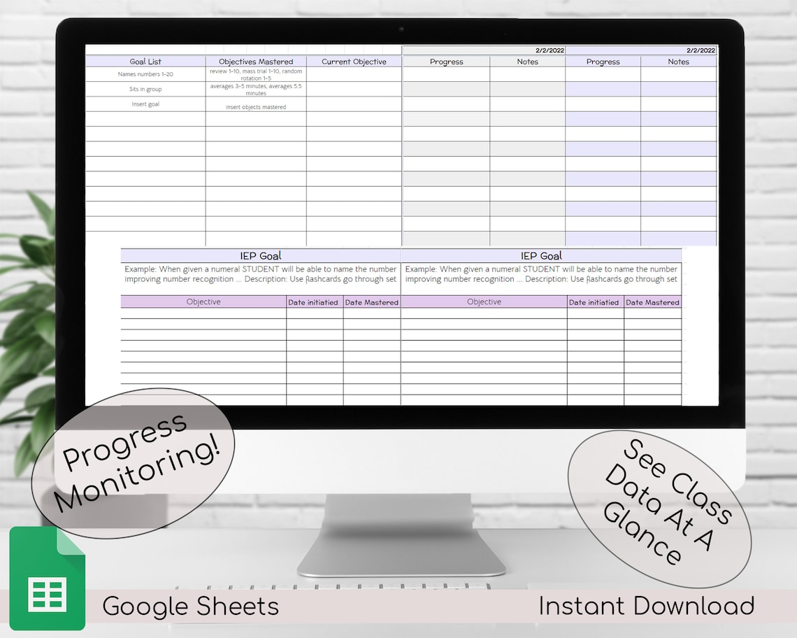 IEP Goals & Data Collection Tracking Sheets | Special Education ...