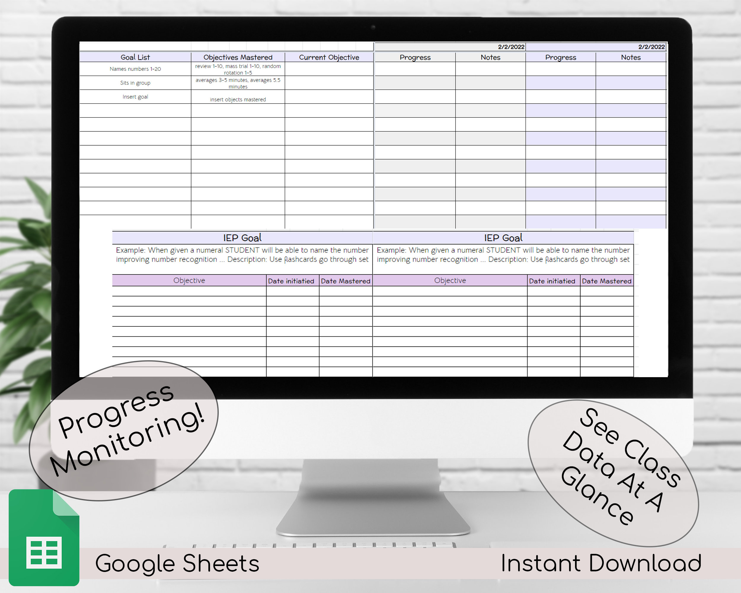 IEP Goals & Data Collection Tracking Sheets | Special Education ...
