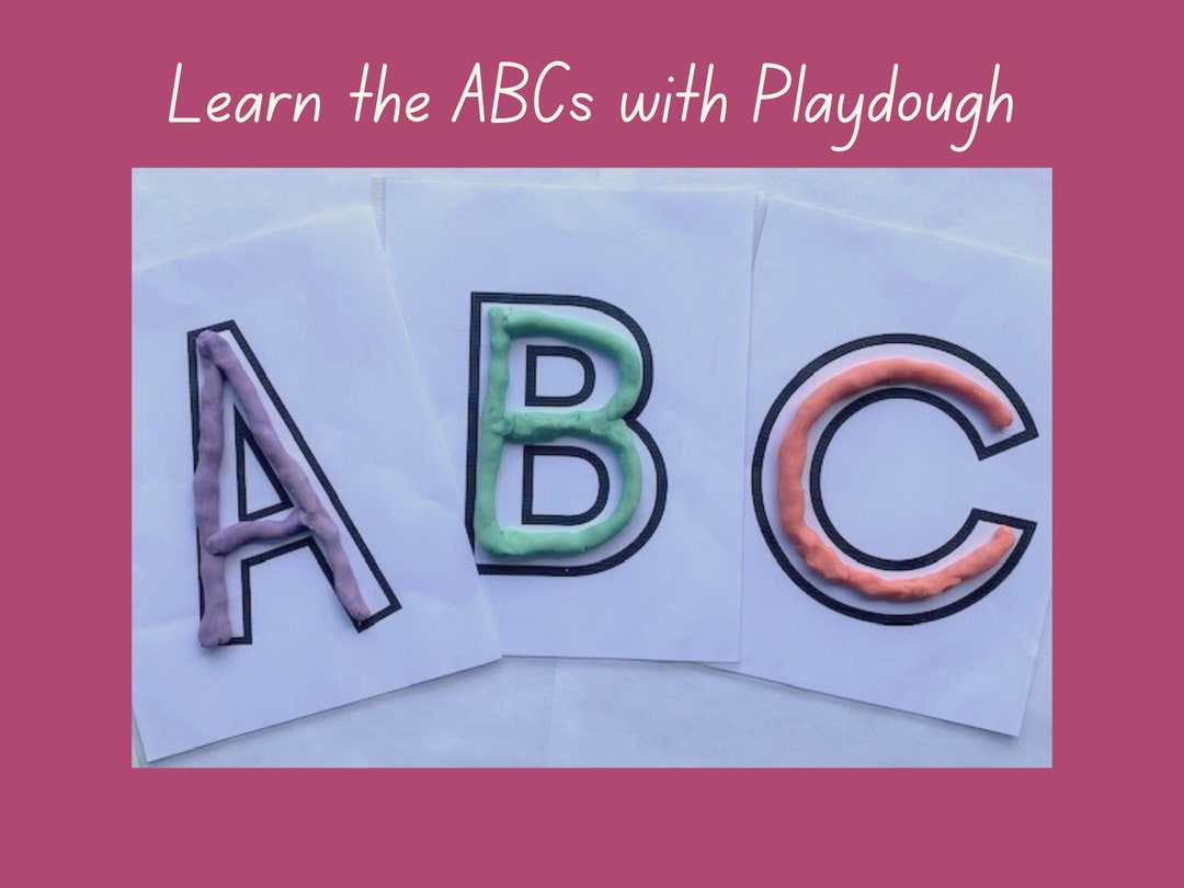 Playdough Letter Mat, Alphabet Mat, ABC Letter Mats, Play Doh Letter ...
