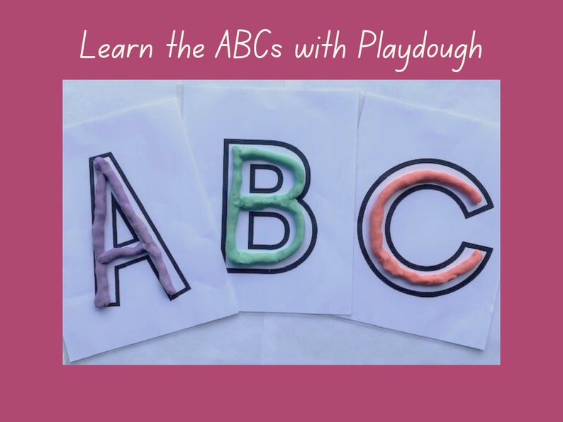Playdough Letter Mat, Alphabet Mat, ABC Letter Mats, Play Doh Letter ...