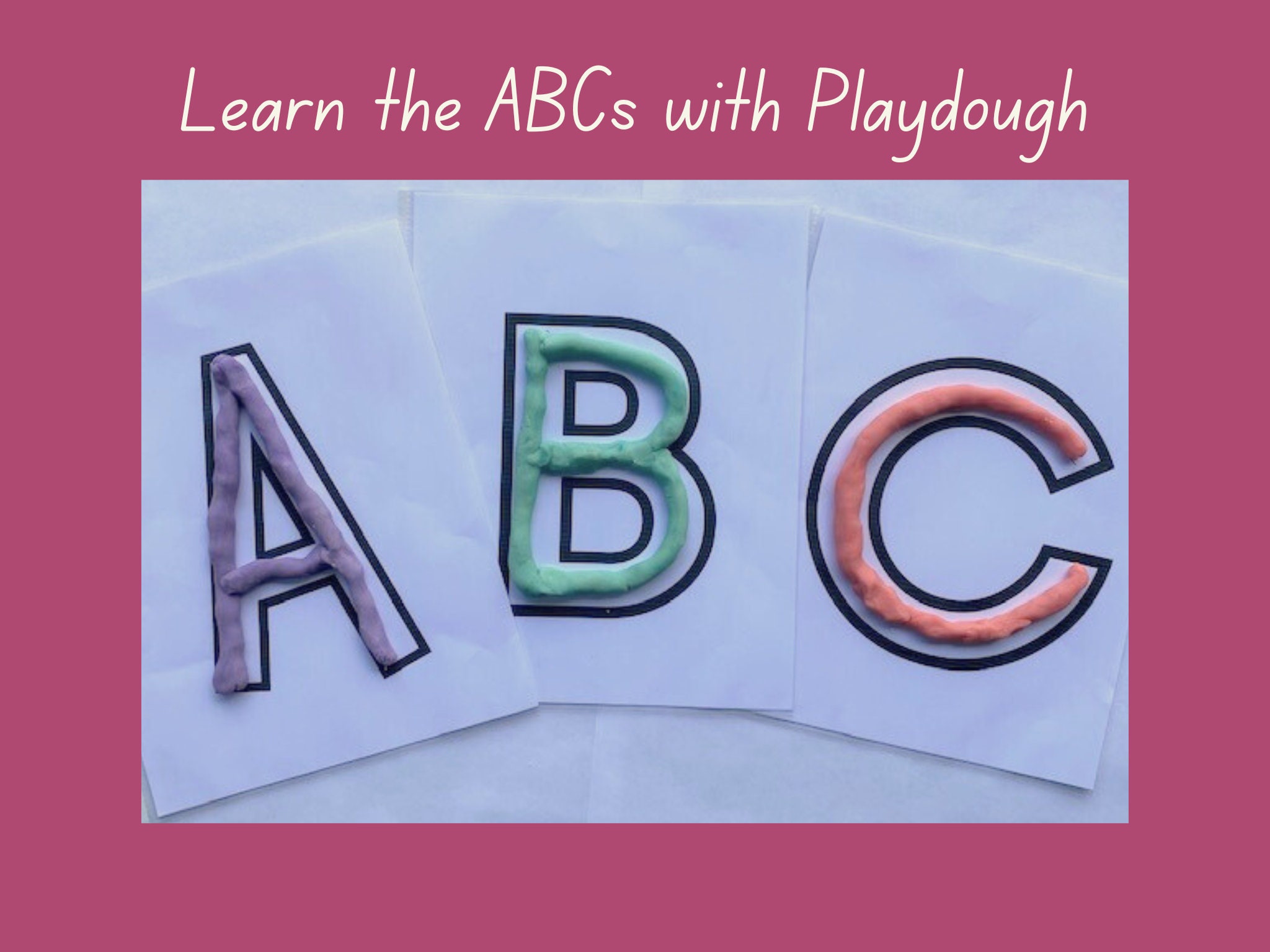 Playdough Letter Mat, Alphabet Mat, ABC Letter Mats, Play Doh Letter ...