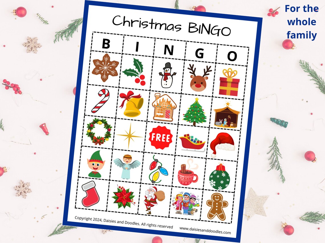 Christmas Bingo, Christmas Games, Holiday Games, Bingo, Christmas Kid ...