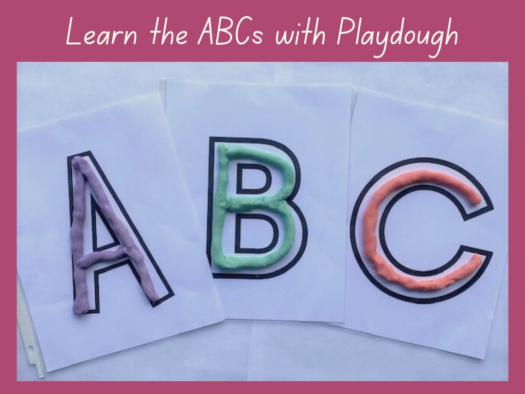 Playdough Letter Mat, Alphabet Mat, ABC Letter Mats, Play Doh Letter ...