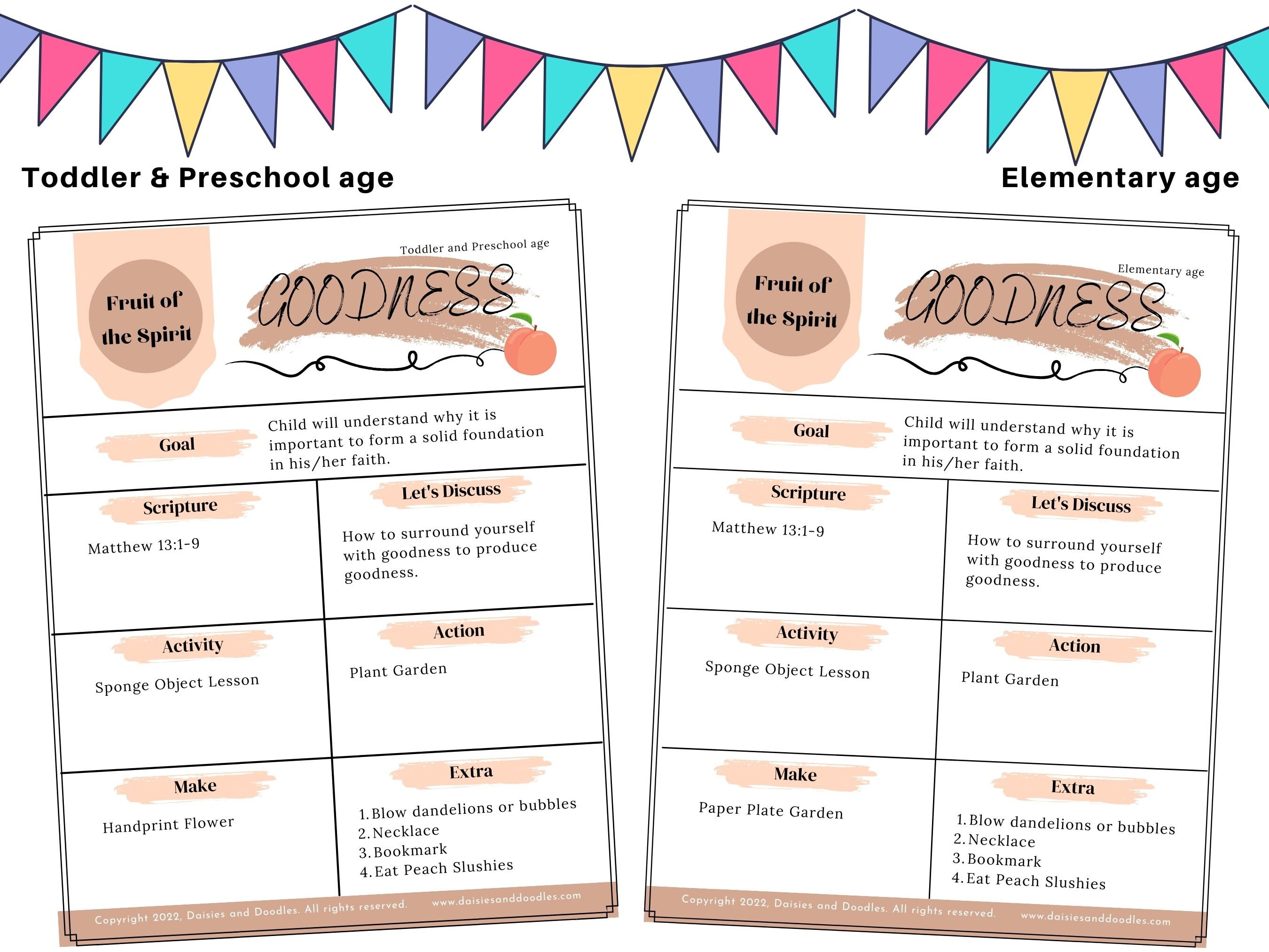 Goodness, Fruits of the Spirit, Fruit of the Spirit Children's Bible ...