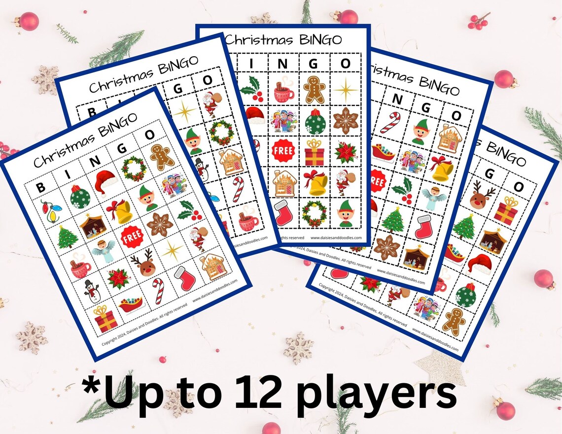 Christmas Bingo, Christmas Games, Holiday Games, Bingo, Christmas Kid ...