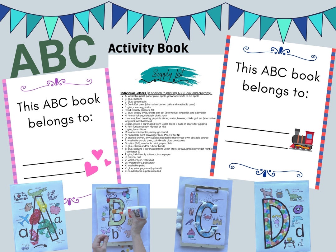 ABC Activities ABC Book Alphabet Book Preschool Alphabet - Etsy