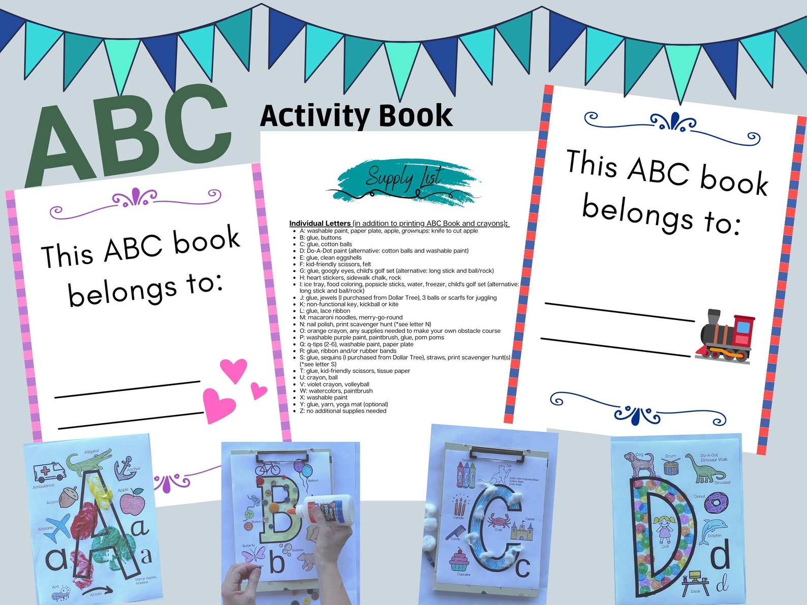 ABC Activities ABC Book Alphabet Book Preschool Alphabet - Etsy