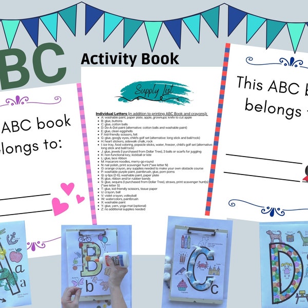 Preschool Alphabet Worksheets - Etsy