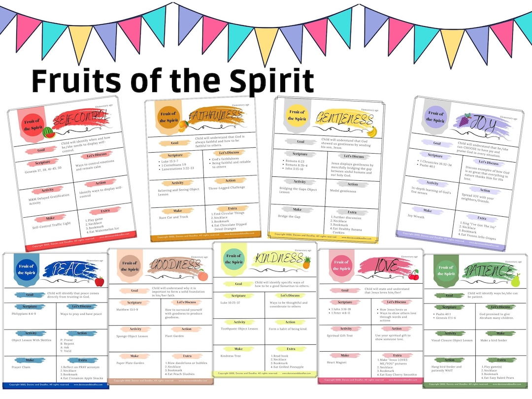 Fruit of the Spirit Bible Curriculum for Kids, Kids Bible Lessons ...