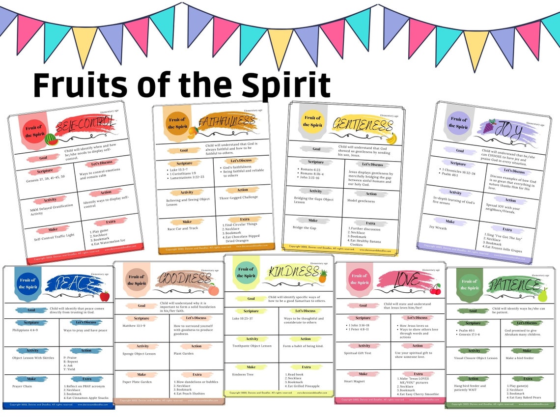 Fruit of the Spirit Bible Curriculum for Kids, Kids Bible Lessons ...