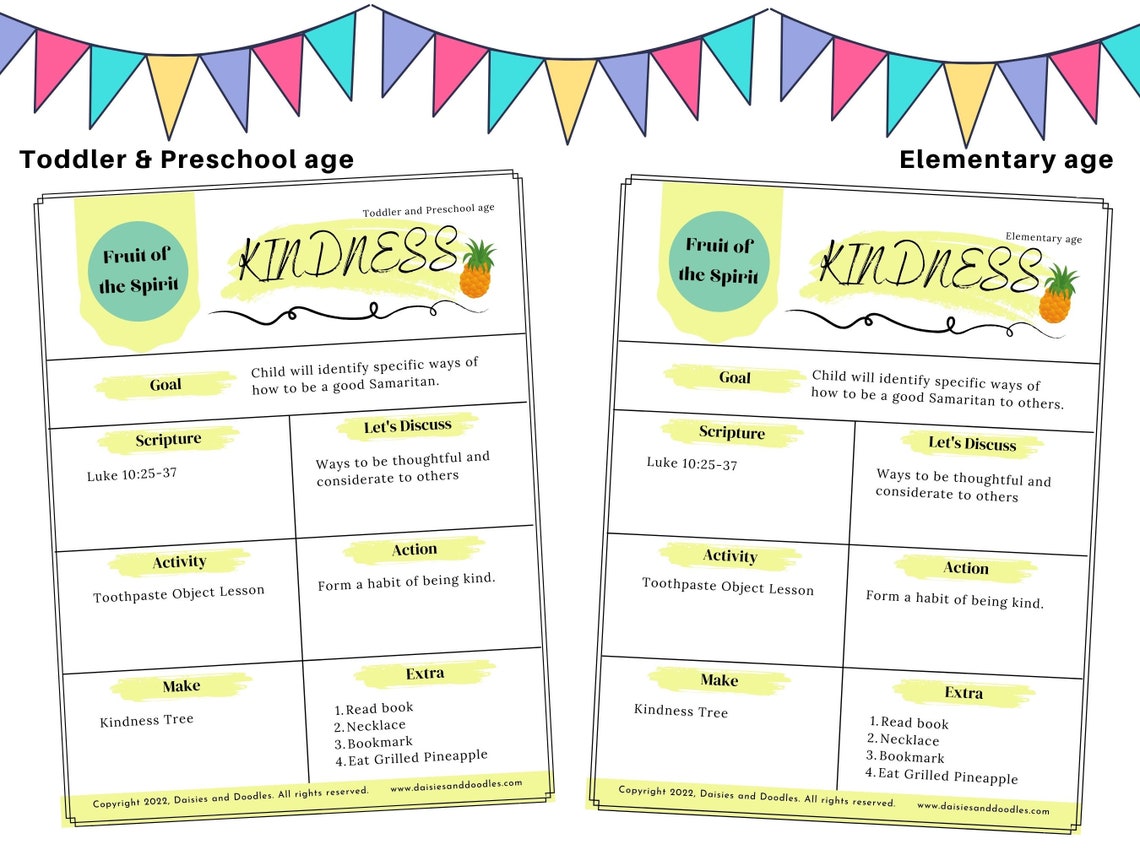 Kindness, Fruits of the Spirit, Fruit of the Spirit Children's Bible ...