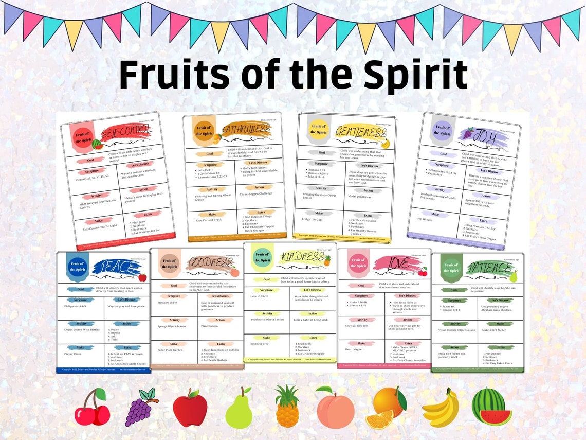 Fruit of the Spirit Bible Curriculum for Kids, Kids Bible Lessons ...