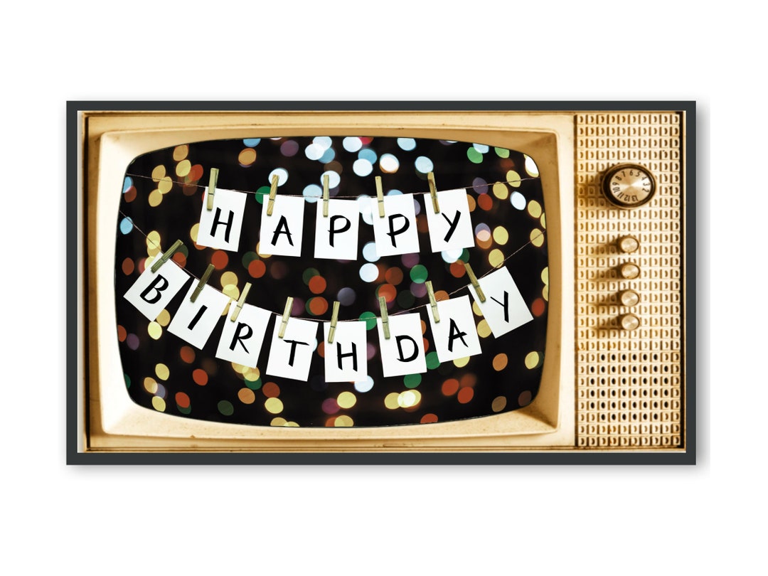 Samsung Frame TV Art: Happy Birthday Banner (digital Download) - Etsy