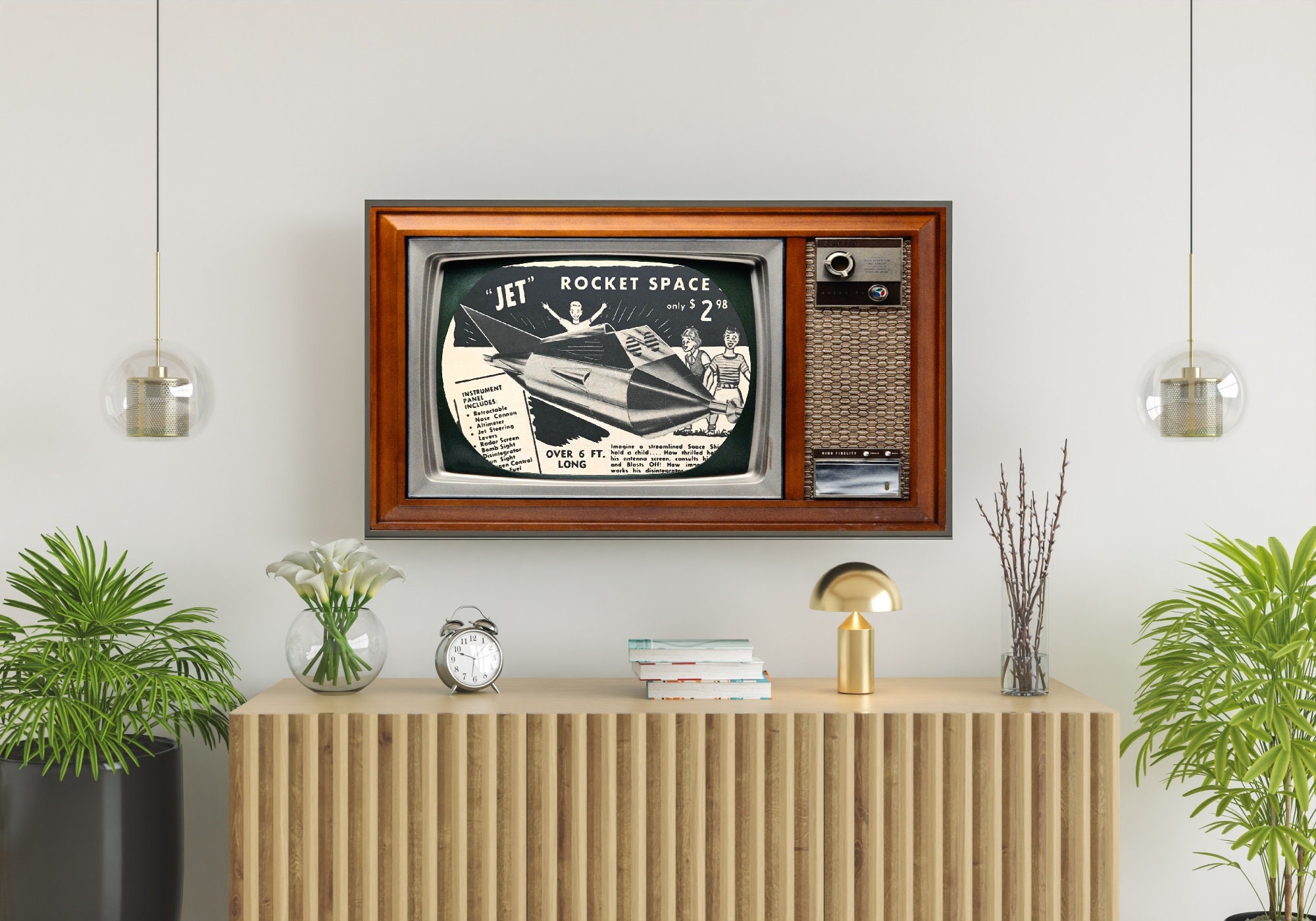 Retro TV Art: 1950s Rocket Ad Screensaver (digital Download) - Etsy