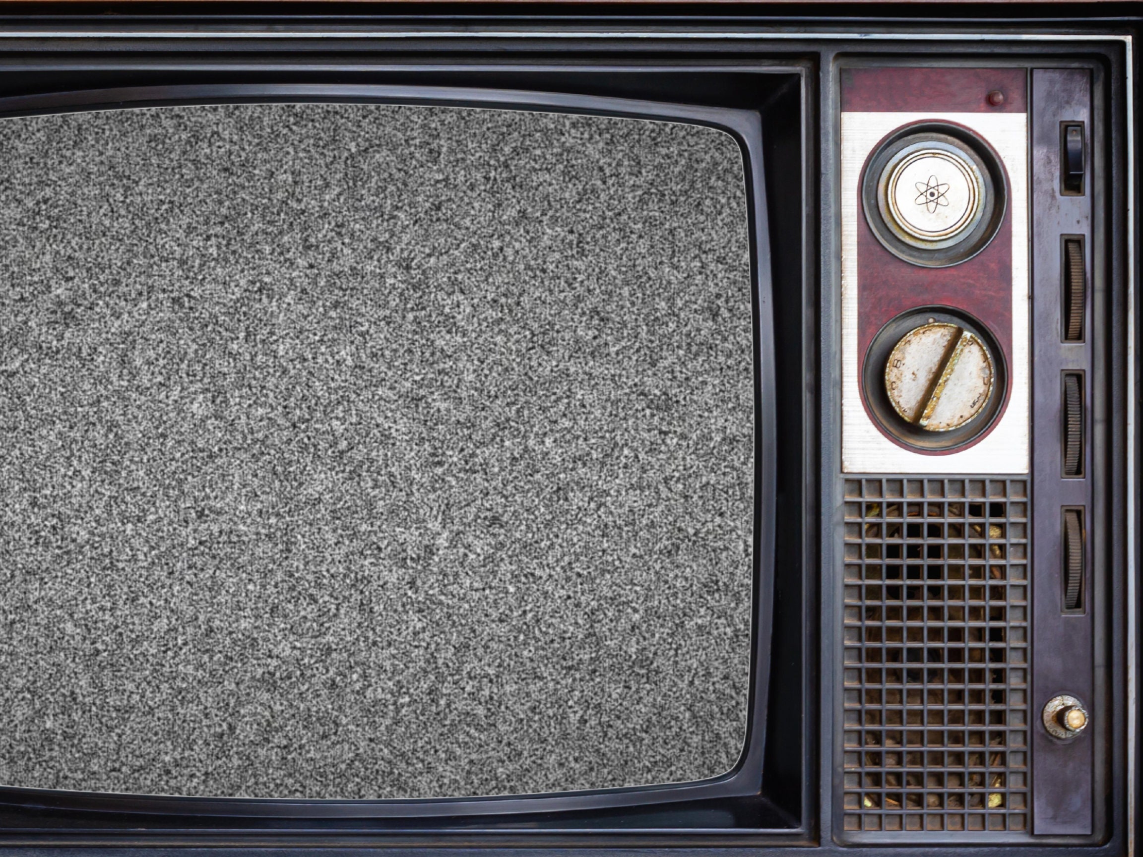 Old Tv Set With Static