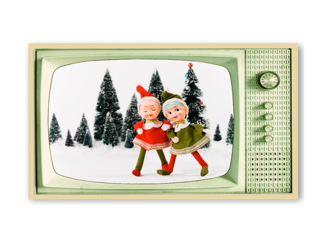 Vintage Christmas TV Art for Samsung Frame: 1950s Holiday Decor ...
