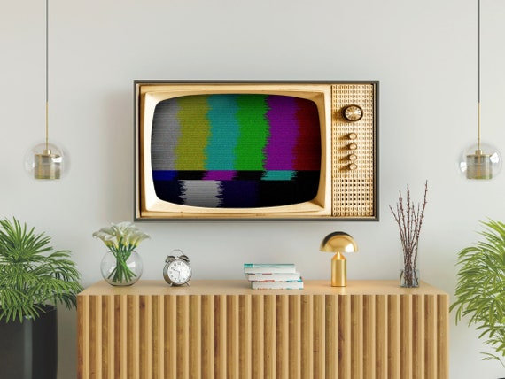 Old Tv Set With Static