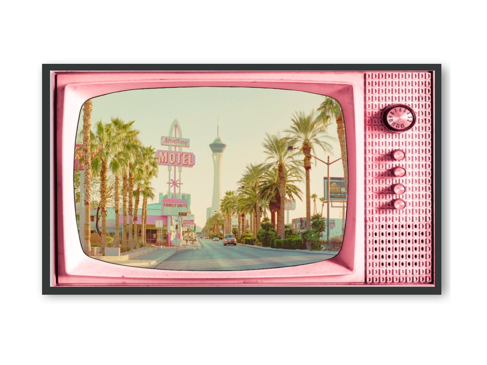 Samsung Frame TV Art Retro TV Background Retro Neon Motel - Etsy UK