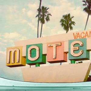 Samsung Frame TV Art, Retro TV Background, Retro Motel Sign, Vintage TV ...