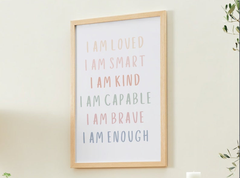 Words of Affirmation for Kids , Poster for Kids , Words of Affirmation ...
