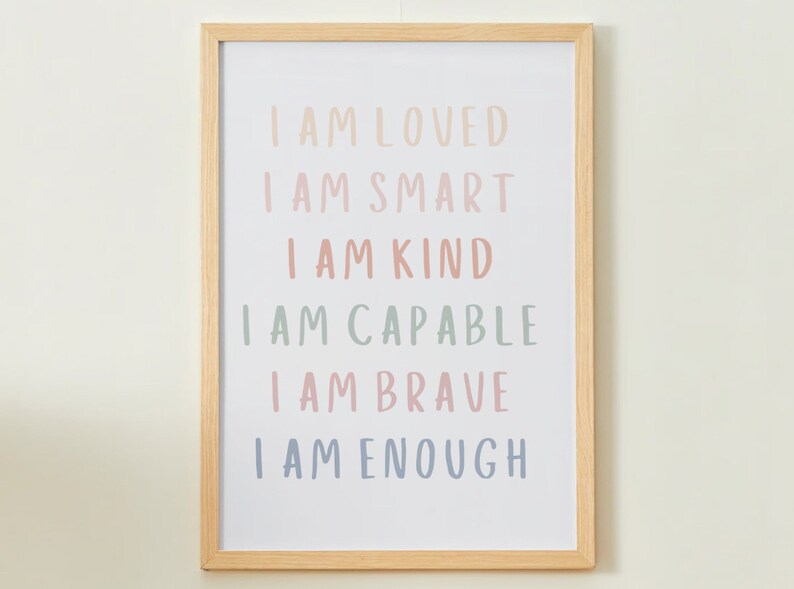 Words of Affirmation for Kids , Poster for Kids , Words of Affirmation ...