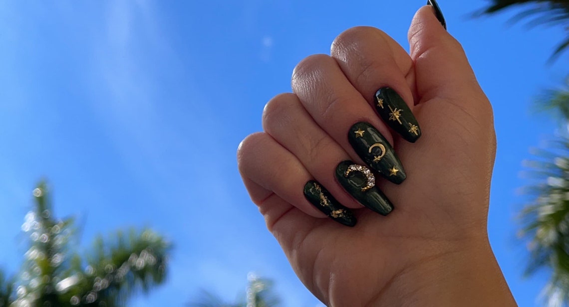 Loki Celestial Nails Press On Customizable | Etsy