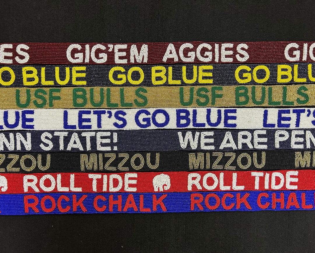 Handmade Beaded Gamedays Strap , Best Quality Straps, College Strap ...