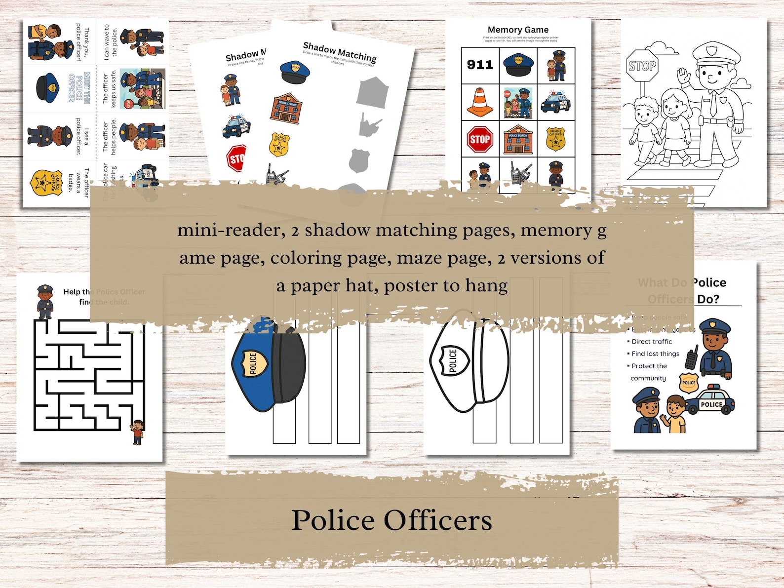 Community Helpers Unit Study: K-1 Activities & Worksheets (PDF) - Etsy