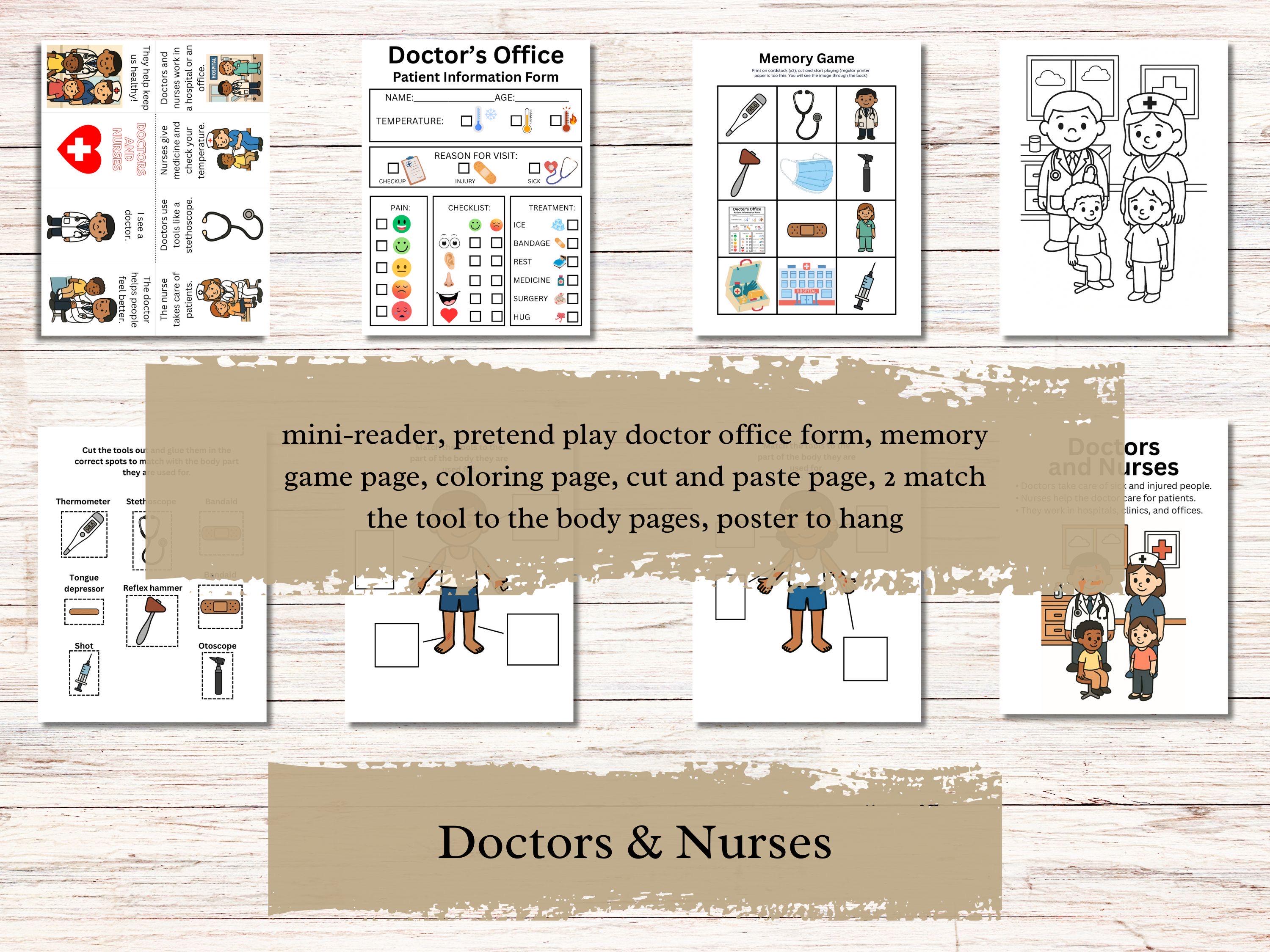 Community Helpers Unit Study: K-1 Activities & Worksheets (PDF) - Etsy