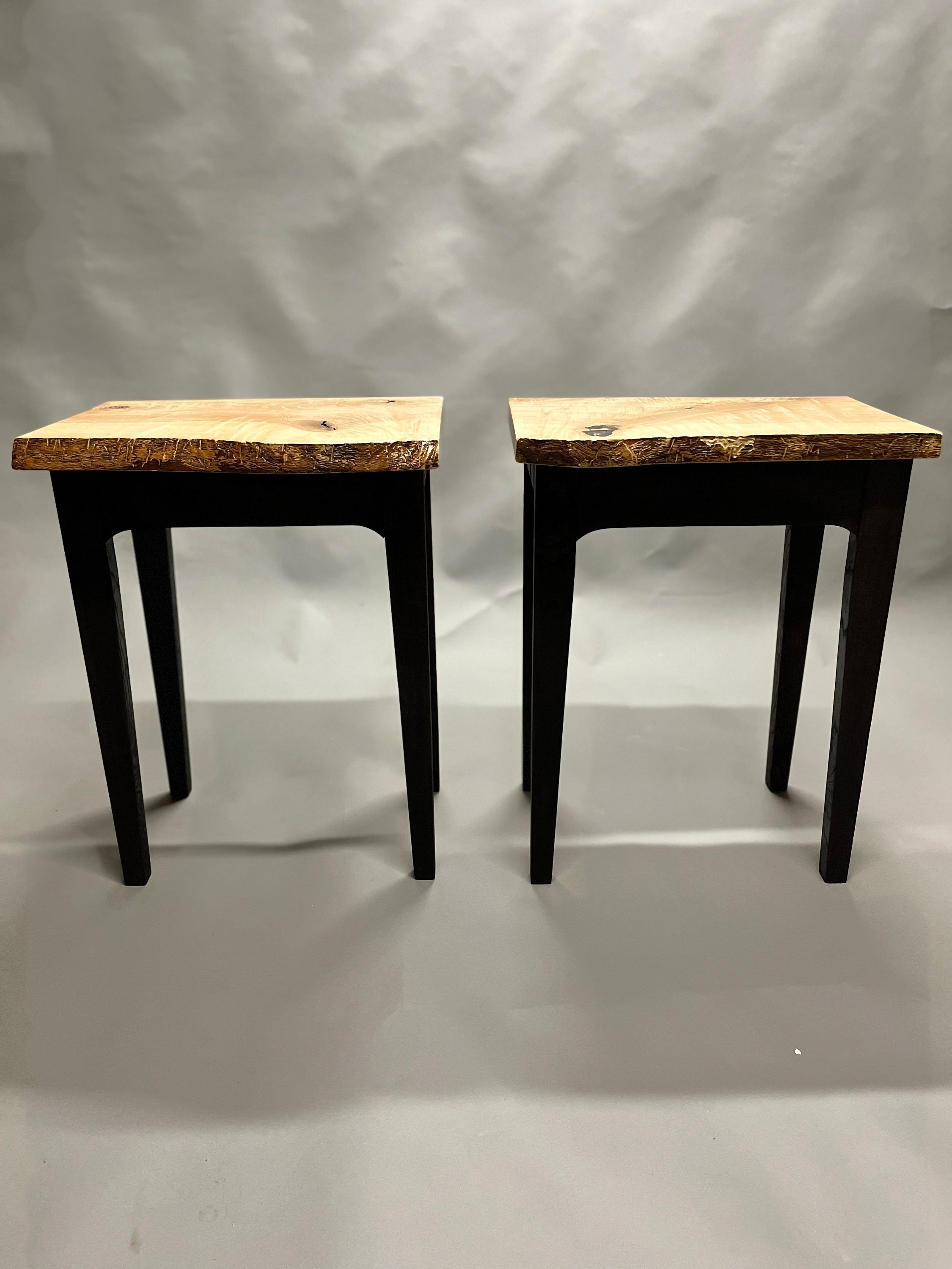 Modern End Tables | Live Edge | Country Modern - Etsy