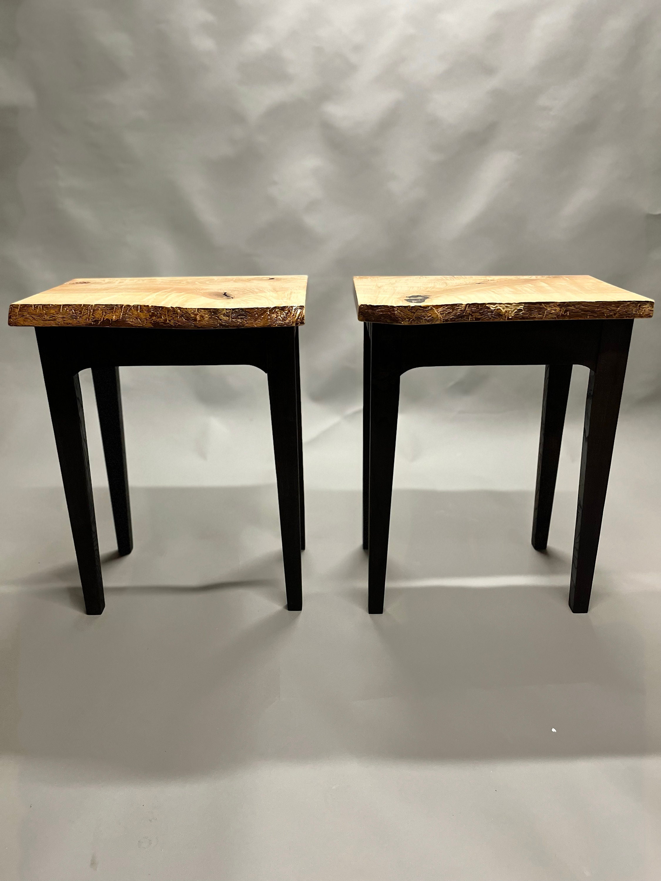 Rustic Ash Wood End Tables - Etsy