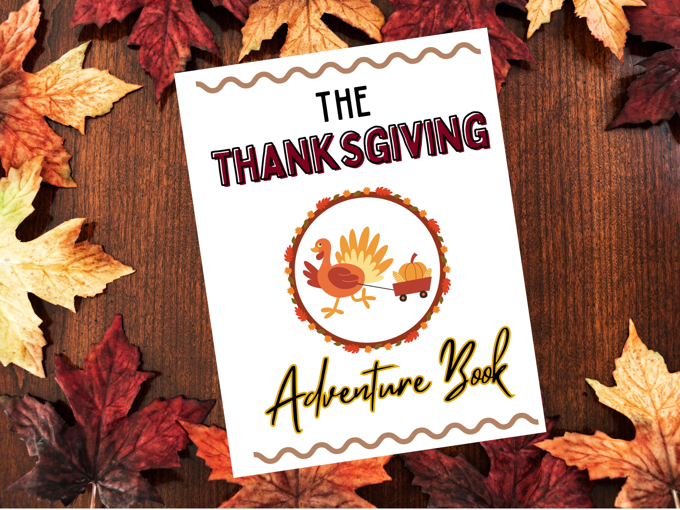 The Thanksgiving Adventure Book | Workbook for Kids | Thanksgiving ...