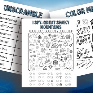 The Great Smoky Mountain National Park Adventure Book | Workbook for ...