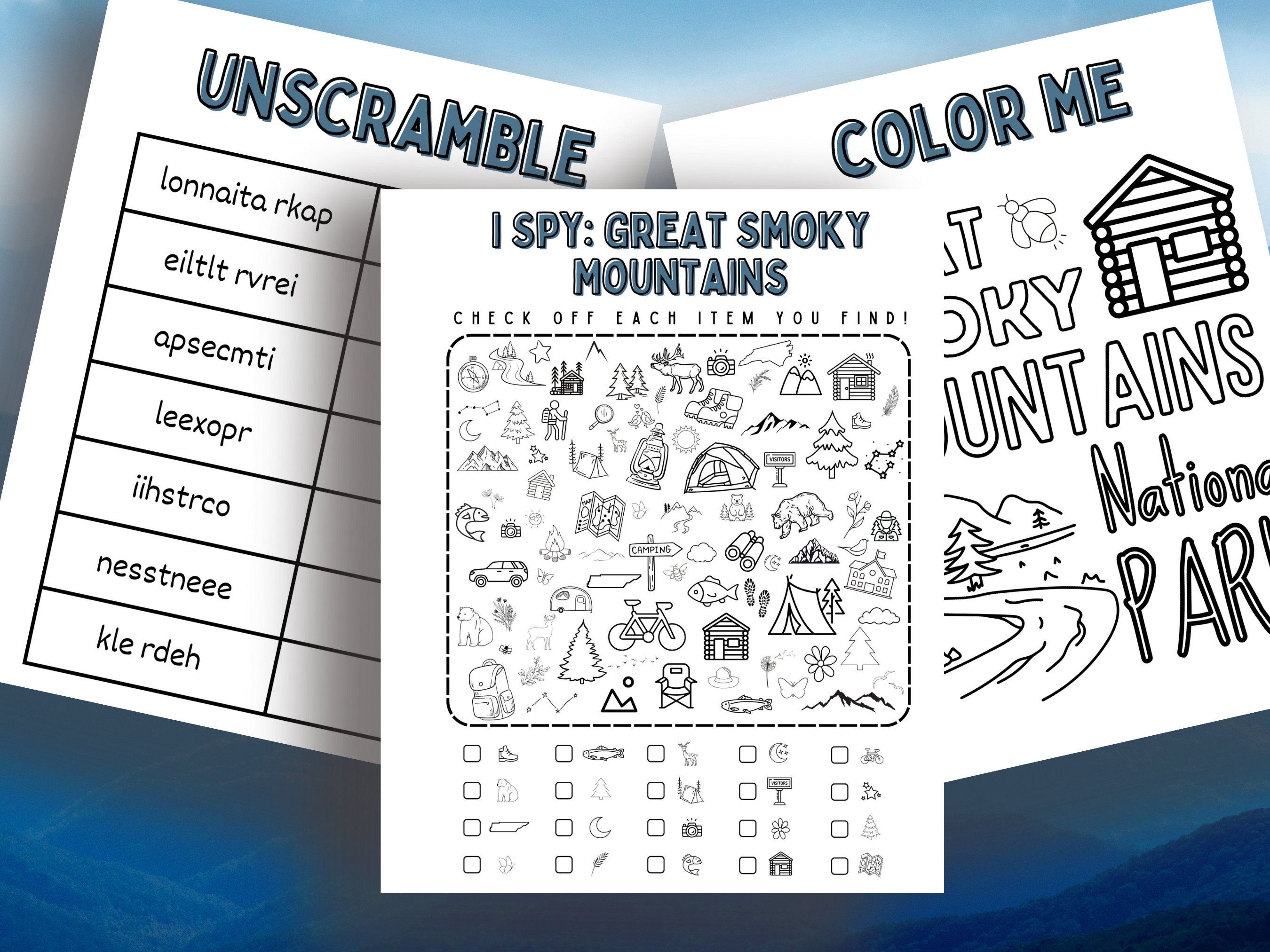 The Great Smoky Mountain National Park Adventure Book | Workbook for ...