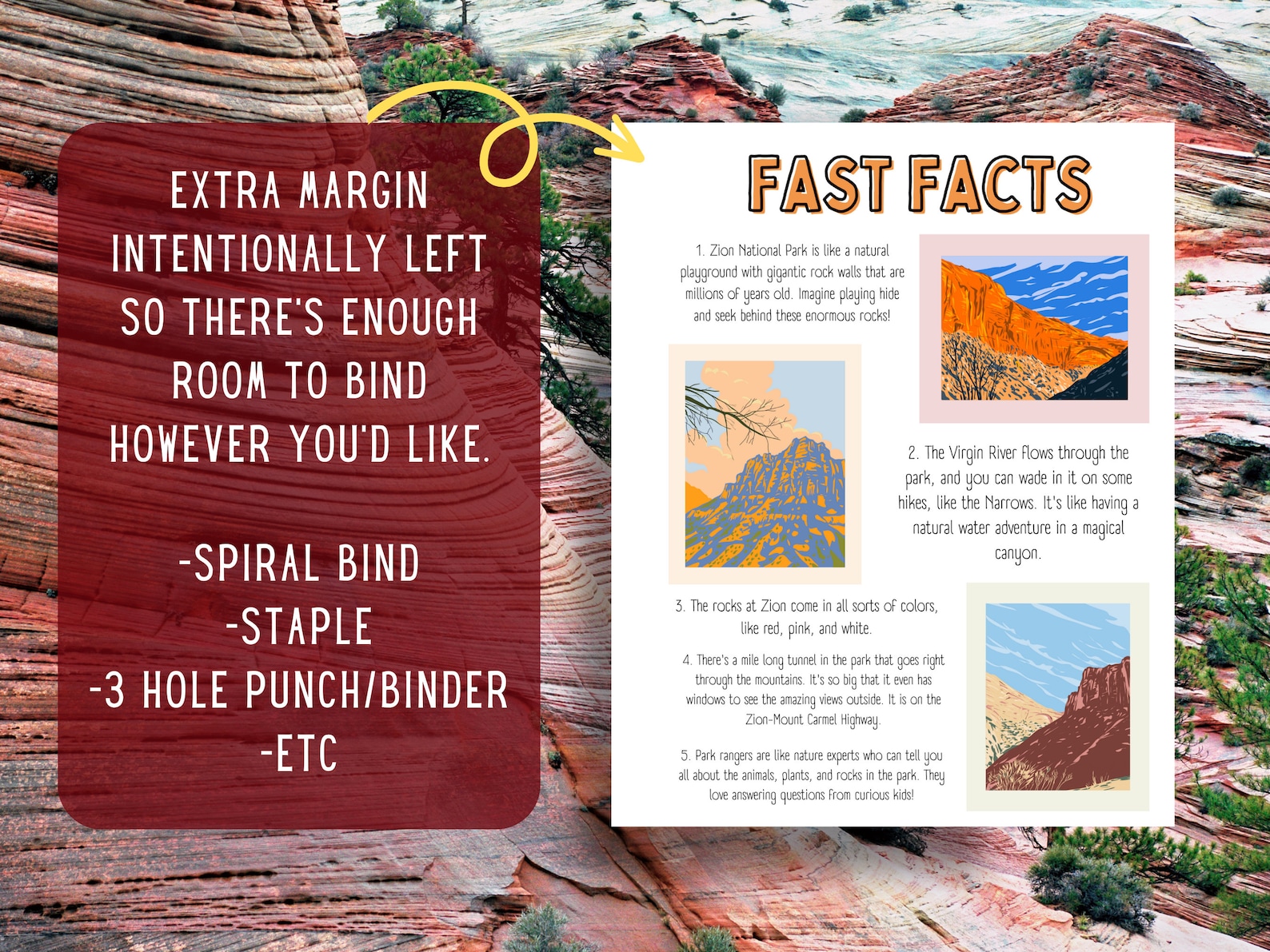 The Zion National Park Adventure Book Digital Download - Etsy