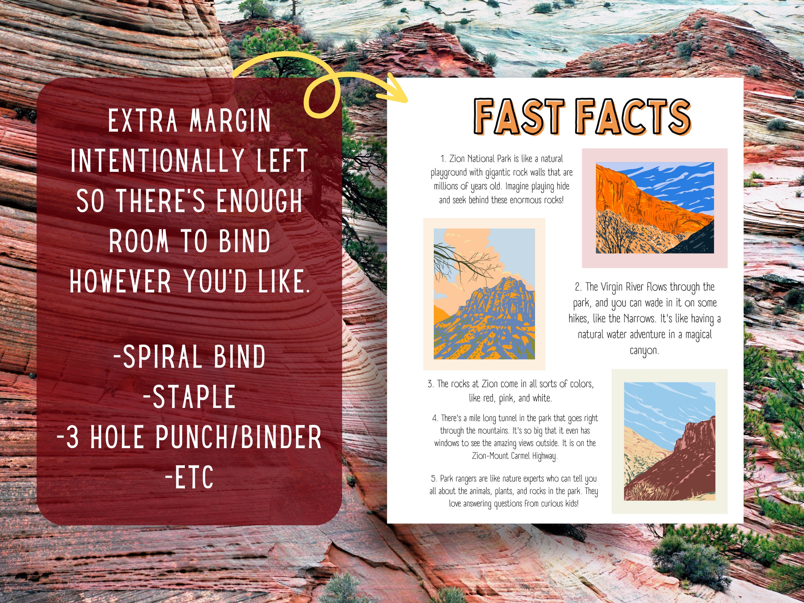 The Zion National Park Adventure Book Digital Download - Etsy