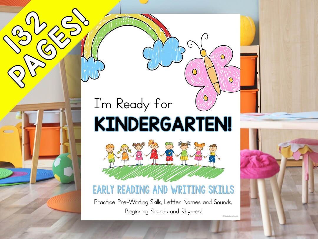 Kindergarten Prep Workbook | Letter Sounds, Writing Practice (reusable ...