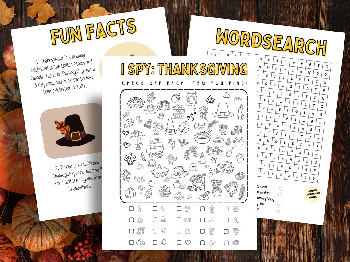 The Thanksgiving Adventure Book | Workbook for Kids | Thanksgiving ...