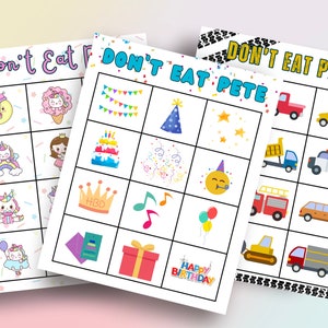 Don't Eat Pete Party Game Boards Valentine's Day, St. Patrick's Day ...