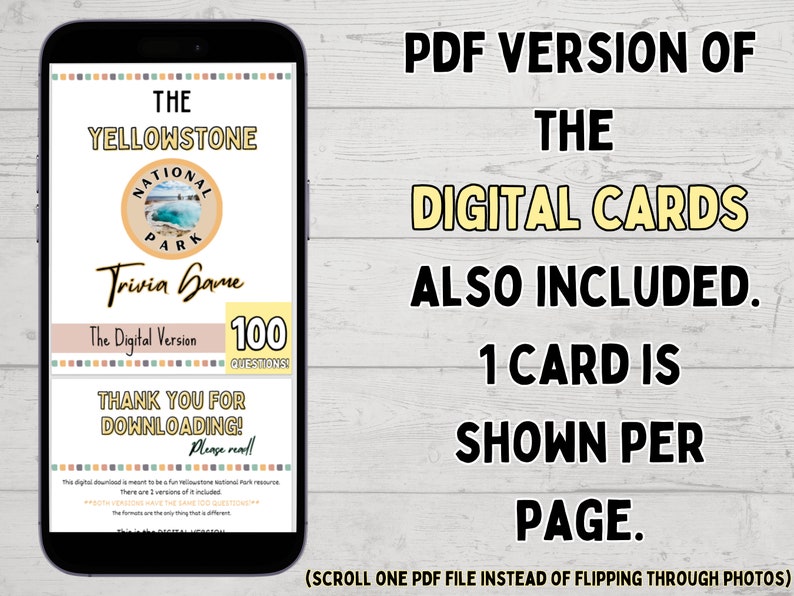 The Yellowstone National Park Trivia Game | 100 Trivia Questions | 2 ...