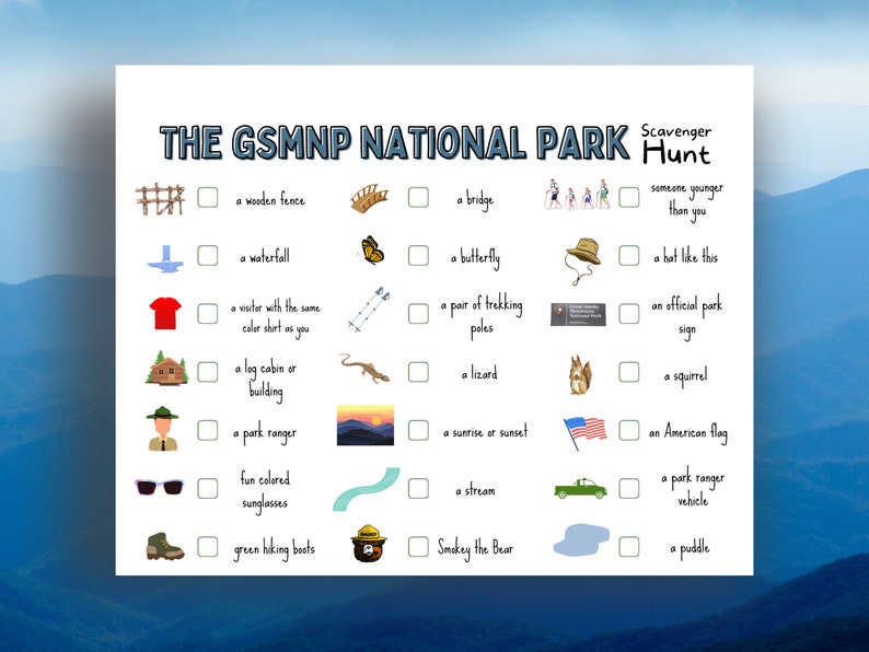 The Great Smoky Mountain National Park Adventure Book | Workbook for ...