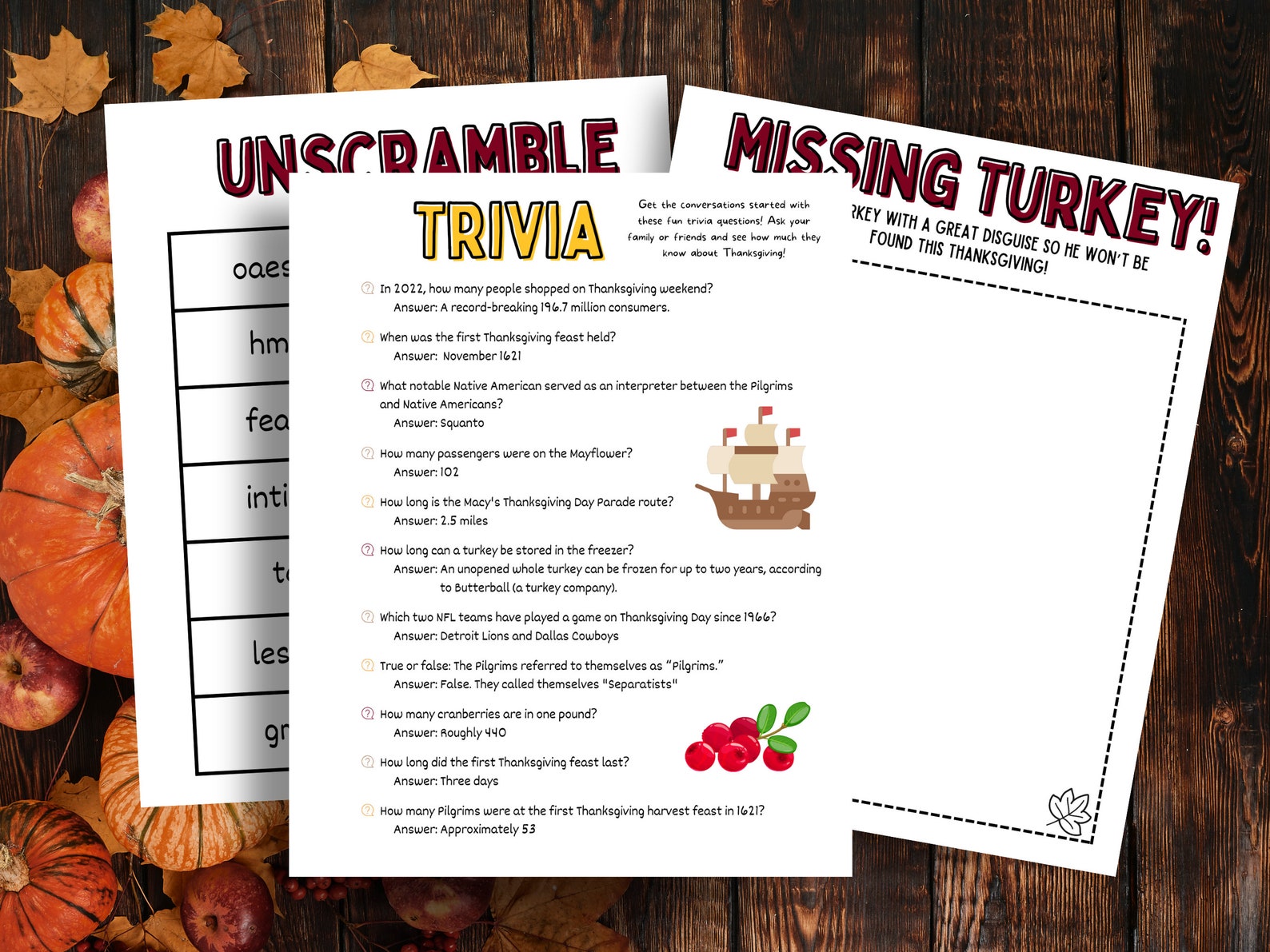 The Thanksgiving Adventure Book Workbook for Kids - Etsy