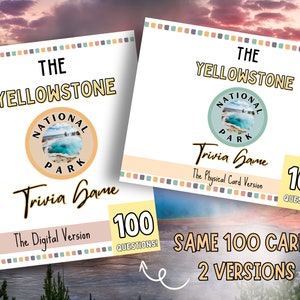 Jeu-questionnaire sur le parc national de Yellowstone | 100 questions ...