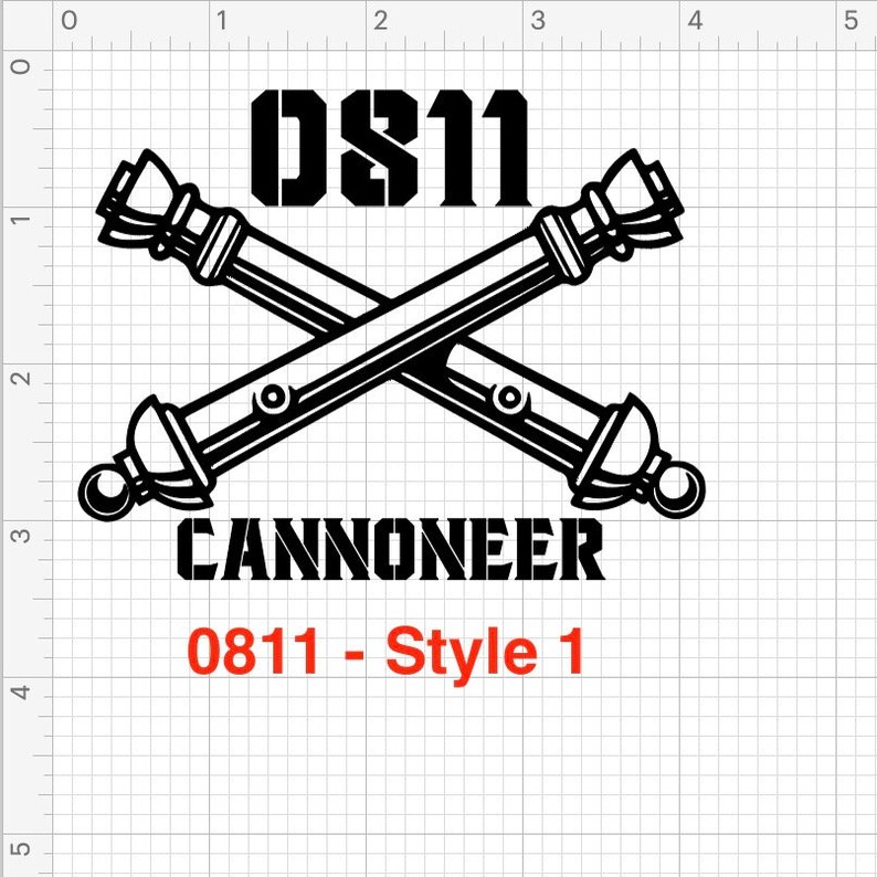 0811 - USMC - Cannoneer Decal - Etsy